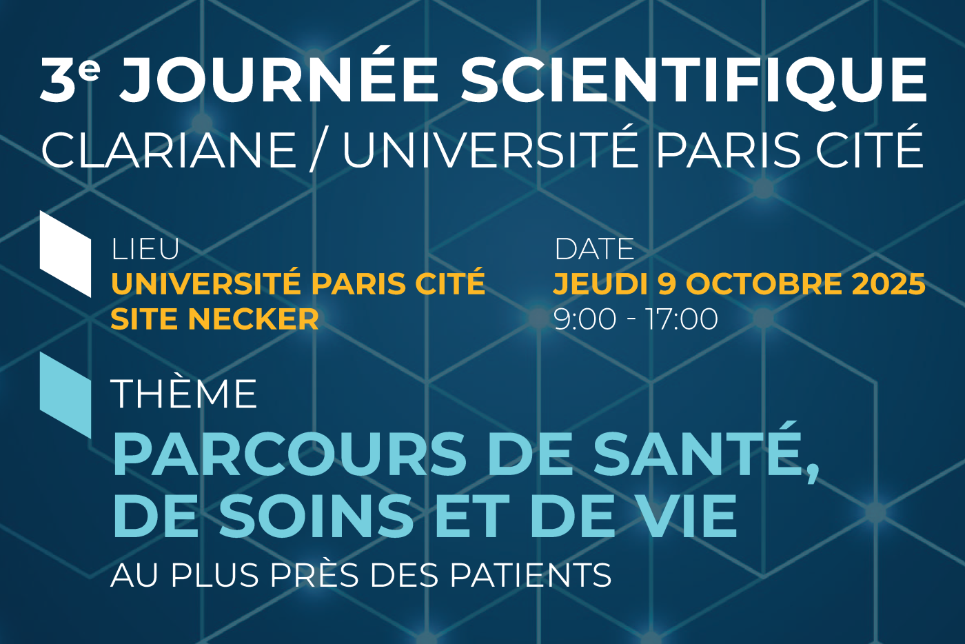 Clariane organise une 3ᵉ journée scientifique avec l’Université Paris Cité : « Parcours de santé ...