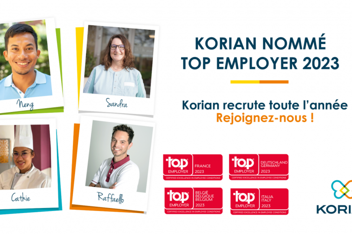 Top Employer 2023 : Korian certifié en France, Allemagne, Belgique et ...